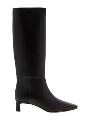 Vince 40mm Harlan Square-heel Leather Boots - Black