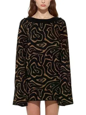 Emilio Pucci Labirinto Print Mini Dress - Black