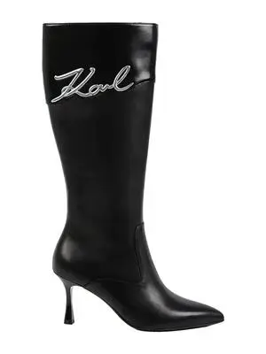Karl Lagerfeld 80mm Sienna Pointed-toe Boots - Black