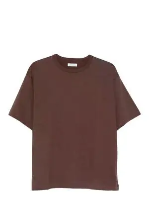 KAPTAIN SUNSHINE Suvin Cotton Suede Tenjiku S/s Crew-neck T-shirt - Brown