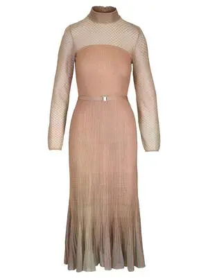 Zimmermann Hypnotic Two-tone Midi Dress - Neutrals