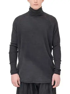 JAN JAN VAN ESSCHE Turtleneck Wool T-shirt - Grey
