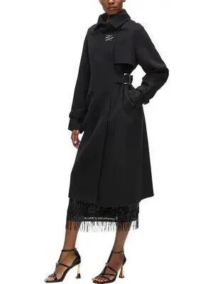 Karl Lagerfeld Belted Coat - Black