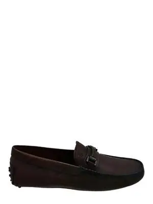 TOD'S Morsetto T Leather Loafers - Brown