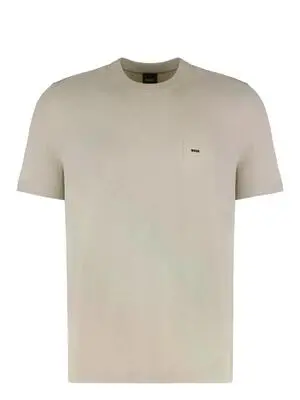BOSS Round-neck Logo T-shirt - Neutrals
