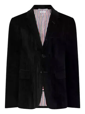 Thom Browne Button-fastening Corduroy-texture Blazer - Black