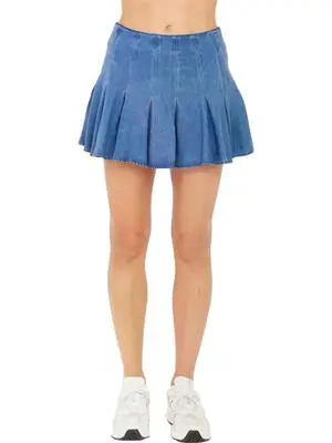 The Upside Lykke Jaida Pleated Mini Skorts - Blue