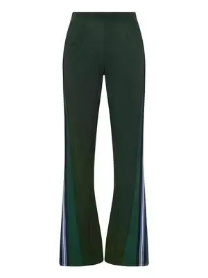 The Upside Maneki Petra Stripe Flared Trousers - Green