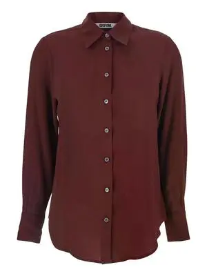 GRIFONI Classic Collar Buttoned Cuffs Shirt - Red