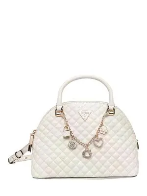 Guess Quilted Charm Tote Bag - White