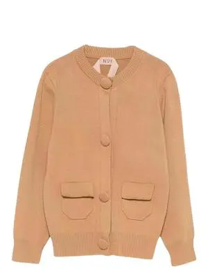 N°21 Pocket Button Cardigan - Brown