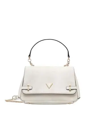Guess Chain Detail Cross Body Bag - White