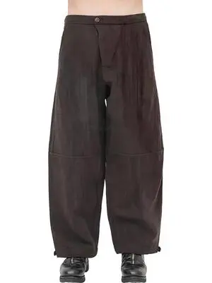 JAN JAN VAN ESSCHE Corduroy Elasticated Trousers - Brown