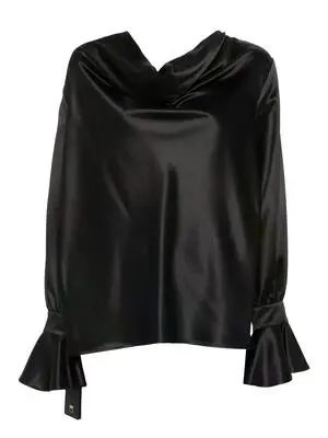 Pinko Filipa Cowl-neck Blouse - Black