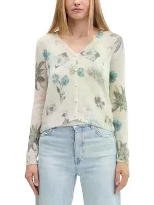 Desigual Floral Cardigan Set - Neutrals