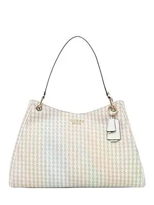Guess Mirema Woven Charm Tote Bag - Neutrals