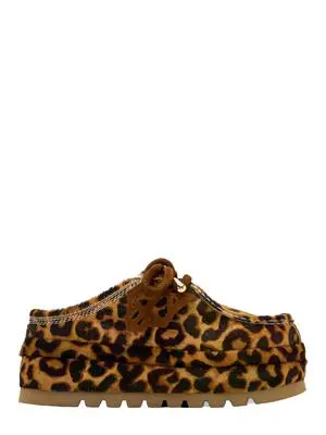 NAKED WOLFE Leopard-print Suede Shearling Boots - Brown
