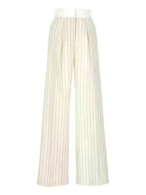 FORTE_FORTE Pinstripe Trousers - Neutrals