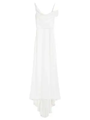 Max Mara Ghiglia Draped Maxi Dress - White