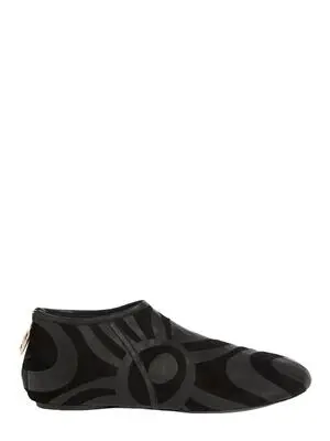 Emilio Pucci Printed Leather Flat Shoes - Black