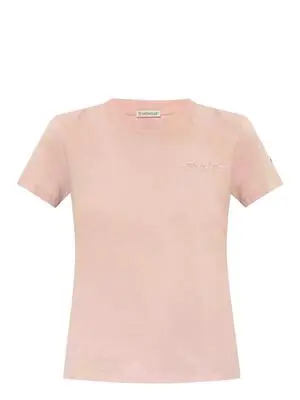Moncler Logo-patch T-shirt - Pink