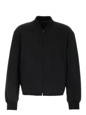 THE ROW Fenn Wool Bomber Jacket - Black