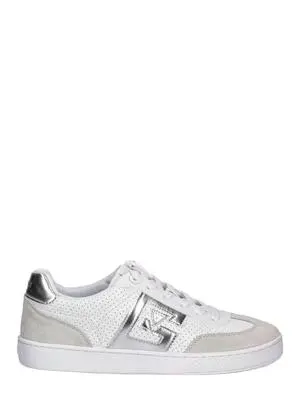 Guess Perforated Logo Sneakers - White