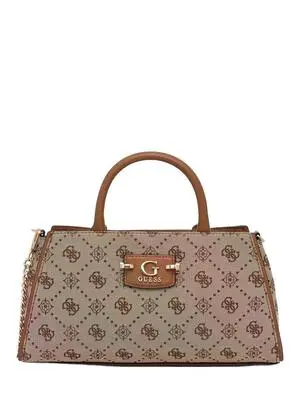 Guess Monogram Top-handle Tote Bag - Neutrals