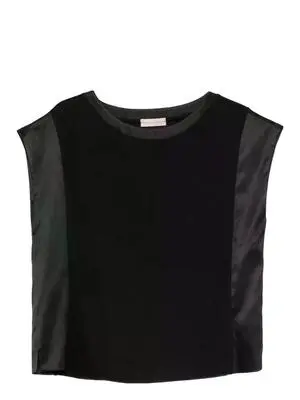 PUROTATTO Round-neck Top - Black
