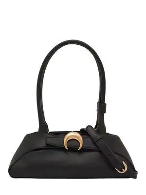 MARINE SERRE Mini Aurora Leather Tote Bag - Black