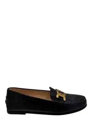 TOD'S Chain Detail Loafers - Black