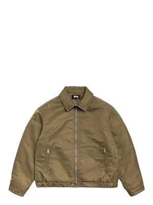 StÜssy Pile Lined Zip Jacket - Olive