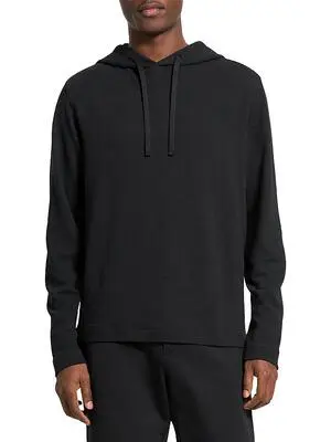 Theory Relaxed Fit Jacquard Hoodie - Black