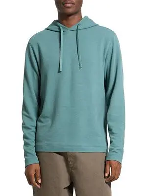 Theory Relaxed Fit Jacquard Hoodie - Dark Feldsapr Green