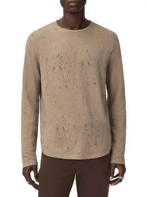 John Varvatos Vera Jacquard Textured Crewneck Sweater - Haze Grey