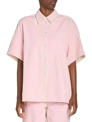 Marni Denim Cocoon Button-front Shirt - Pink