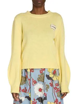 Marni Cashmere Long Sleeve Crewneck Sweater - Vanila
