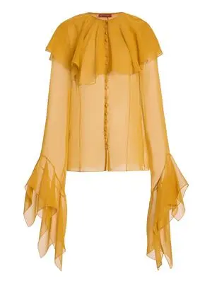 ALTUZARRA Alida Ruffled Silk Organza Shirt