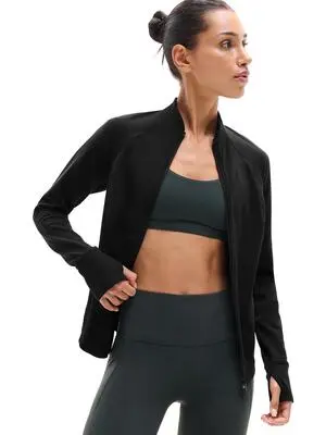 Athleta Fitted Zip Jacket Black