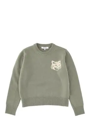 Maison Kitsuné Fox Head Sweater - Green
