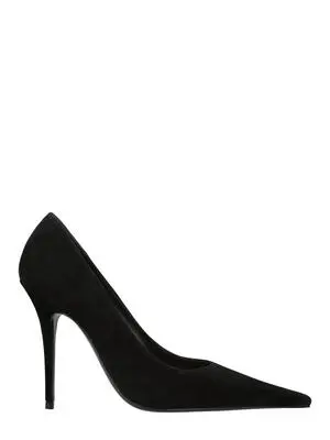 Amina Muaddi Suede Barbara 105 Pumps - Black