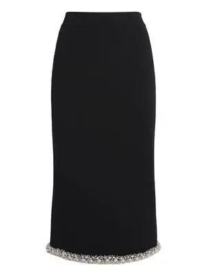 Simkhai Embellished-trim Idina Midi Skirt - Black
