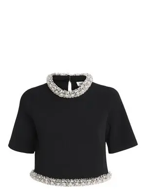 Simkhai Embellished-trim Ozelle Top - Black