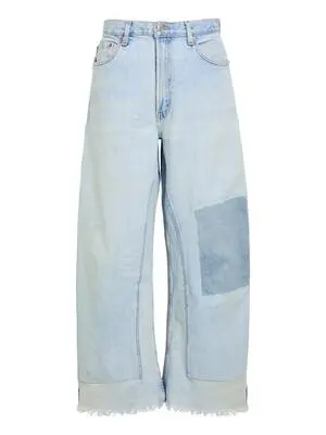 B SIDES Vintage Reworked Panelled Wide-Leg Jeans