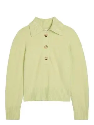 Free People Cotton-blend Polo Jumper - Green