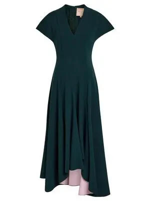 ROKSANDA Sapha Asymmetric Crepe Midi Dress - Teal