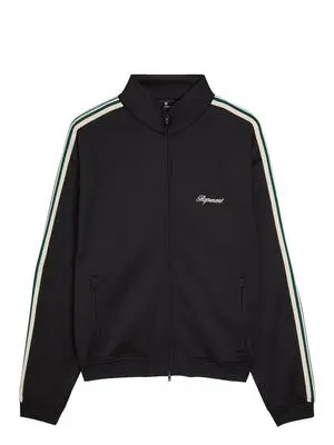 REPRESENT Taped Logo-embroidered Jersey Track Jacket - Black