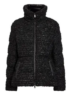 Moncler Urbel Padded Metallic-tweed Jacket - Black