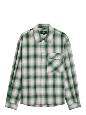 REPRESENT Plaid Cotton Shirt - Dark Green