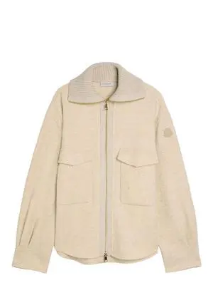 Moncler Bouclé Jacket - Beige